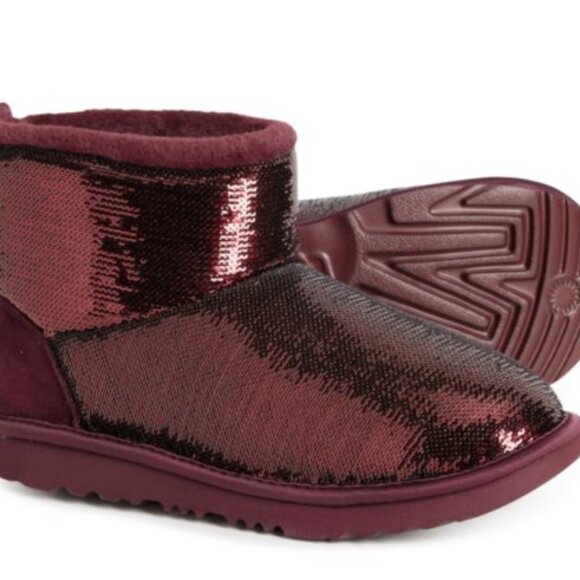 UGG | Shoes | Ugg Classic Ultra Mini Mirror Ball Boot Womens Wild Grape ...